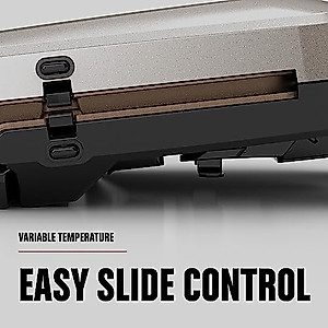 George Foreman 5-Serving Removable Plate Electric Indoor Grill and Panini Press - White Gold with Bronze Plates