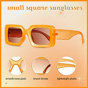 Abbylike Y2k Fuzzy Orange Purse and Orange Sunglasses for Women Cute Plush Fluffy Tote Bag Square Retro Sunglasses Fuzzy Purse for Women Christmas Thanksgiving Gift