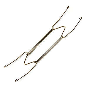 Bettomshin 1PCS Plate Hanger 12.01" W Type Stainless Steel Plate Hangers Invisible Wall Hooks for Walls Compatible Decorative Plates Hooks Dish Diaplay Holder Golden