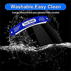 Kids Face Shields,Veki Children Face Shields Transparent Breathable Full Face Protective with Adjustable Elastic Band