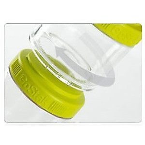 BlenderBottle GoStak Twist n' Lock Storage Jars, 4-Piece Starter Pak, Pink