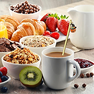 Hemoton 4pcs Halloween Coffee Spoons Stainless Steel Dessert Spoons Pumpkin Skull Tea Spoon Coffee Stirring Spoon Set for Halloween Family Gatherings Table Decoration