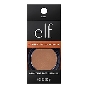 e.l.f. Luminous Putty Bronzer, Lightweight Putty-to-Powder Bronzer For A Radiant, Glowing Finish, Highly Pigmented, Vegan & Cruelty-Free, Summer Fridays