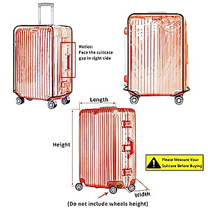 Esholife Luggage Covers for Suitcase Tsa Approved Clear PVC Waterproof Suitcase Covers Luggage Protectors 29-32Inch (27.16''H x 20.27''L x 12.40''W)
