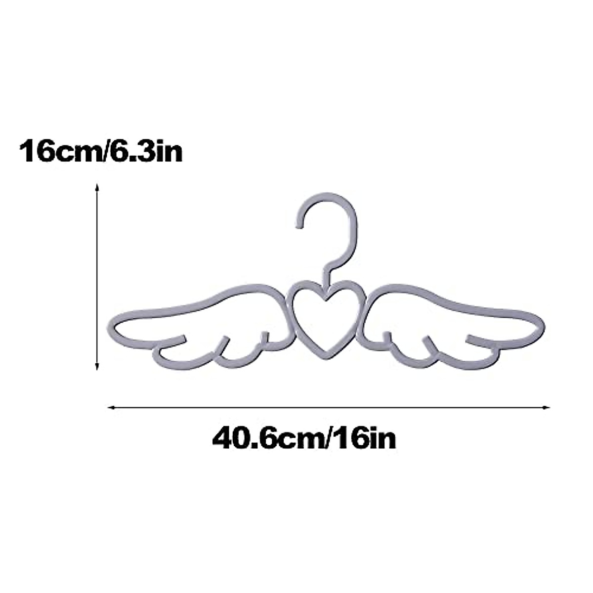 12 Pack Skirt Hangers for Women Multifunctional Clothes Hanger for Pants Shorts Underclothes Plastic Heart Hangers Cute Space Saving Hangers for Outside Closet (White)