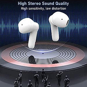 Yeaki Wireless Earbuds with Charging Case, Waterproof Earphones with Mic, Bluetooth 5.2 in-Ear Headphones for Sports, Running, Workout, Gaming