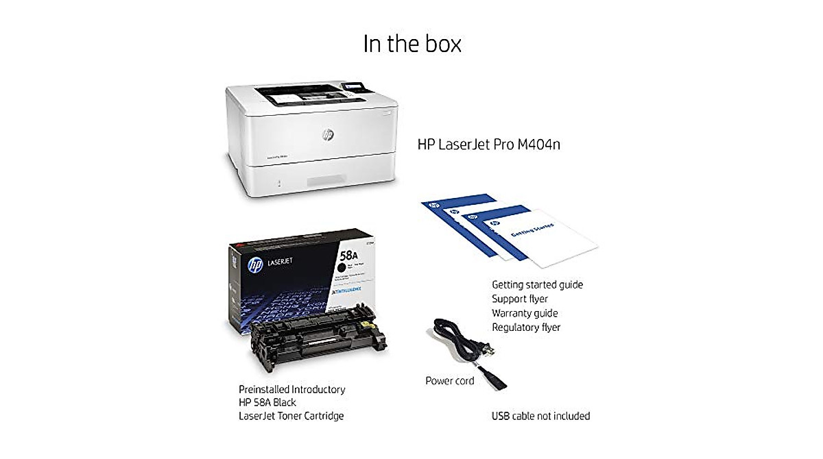 HP LaserJet Pro M404n Monochrome Printer with Ethernet | Fast & Secure