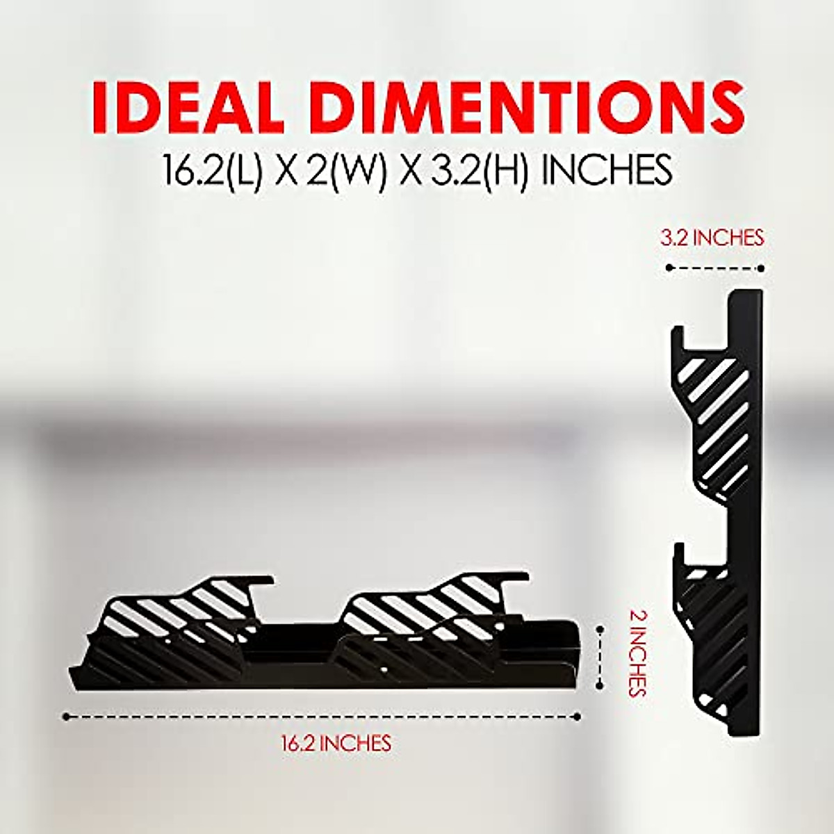 Jack Stand Wall Mount Organizer Brackets Fits 2 & 3 Ton Jack Stands (Pair) (Fits 2 & 3 Ton)