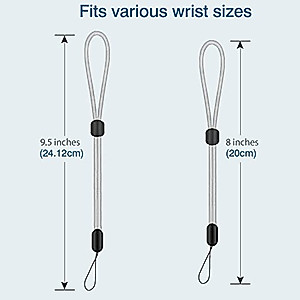 Hand Wrist Strap Lanyard, 6 Pack 9.5inch Adjustable Nylon Wristlet Straps Keychain String for Cell Phone Case Holder, AirPods Pro 2 2022, Camera, Key, GoPro, USB Drive, Ski Glove (Multi-ColorA)