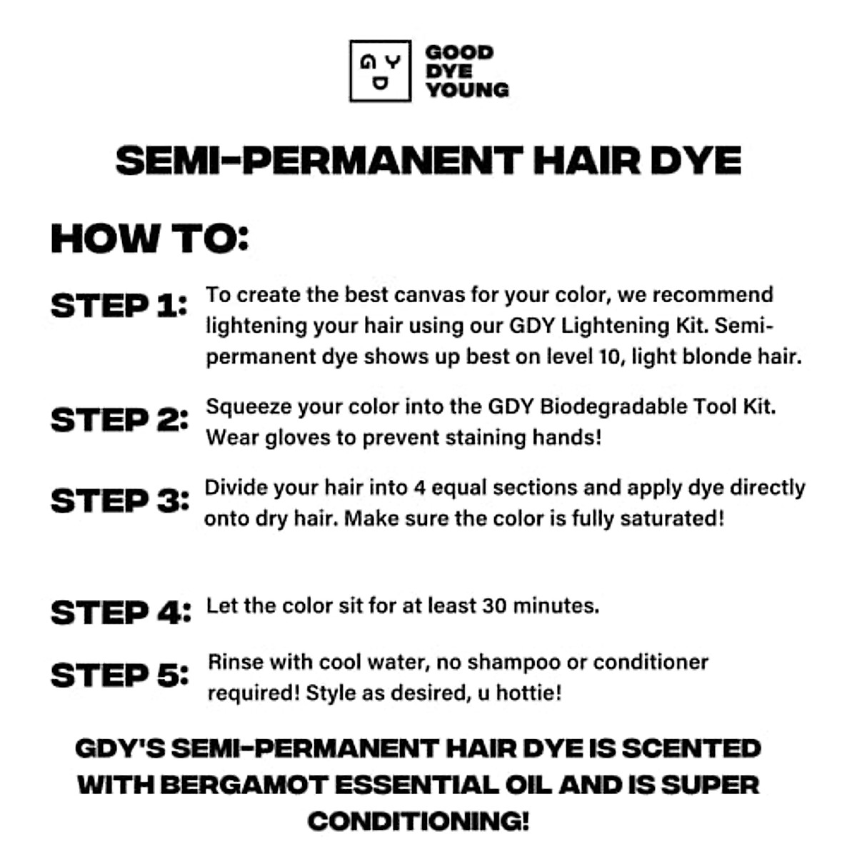 Good Dye Young Semi Permanent Hair Dye (Toxicity - Copper) – UV Protective Temporary Hair Color Lasts 15-24+ Washes – Conditioning Copper Hair Dye – PPD free Hair Dye - Cruelty-Free & Vegan Hair Dye