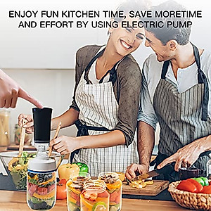 Jar Vacuum Sealer Accessories for Foodsaver Vacuum Sealer Food Storage and Compatible with Most Household Vacuum Machines Attachment for Mason Regular and Wide Mouth Jars