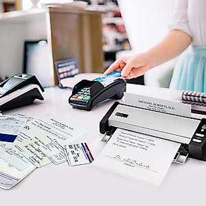 Plustek Mobileoffice D430 Portable Duplex Commercial Duty Document and Card Scanner, Perfect for Front Desk Use, Powerful Document Management Solution