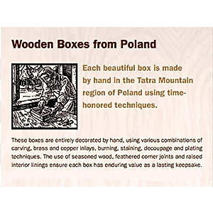 Black Cat on a Chair Wooden Box Polish Handmade Keepsake Black Cat Jewelry Box