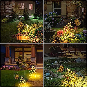 PoCare Watering Can Lights Solar Powered, 90 LEDs Retro Metal Kettle Lights Garden Decor Hanging Waterproof Solar Lights for Outdoor Pathway Yard Lawn Patio Party Decorations with Hook
