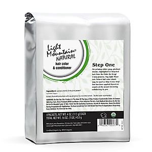 Light Mountain Natural Color the Gray Step 1 - Bulk 1 Pound Powder for Covering White, Gray, or Platinum Blond Hair, 16 Oz