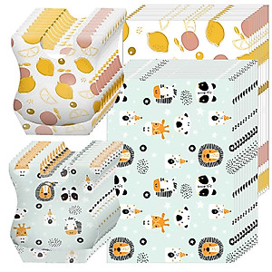 CNYMANY 40 pcs Disposable Bibs and Placemats for Baby, Leak Proof Travel Feeding Bibs and Place Mats for Infants Toddlers for Traveling and Outdoor Use