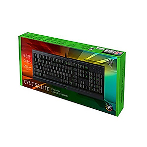 Razer Cynosa Lite Essential Gaming Keyboard (Fully Programmable, RGB Chroma Lighting, Gaming Grade Keys, 10 Key Roll-Over, Spill Resistant) US Layout|Black