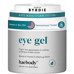 Baebody Eye Gel (1.7 oz) Cooling Under Eye Cream For Dark Circles, Puffiness and Bags under Eyes, Eye Cream Anti Aging & Hydrating, Night Eye Cream - Beauty Gifts for Women