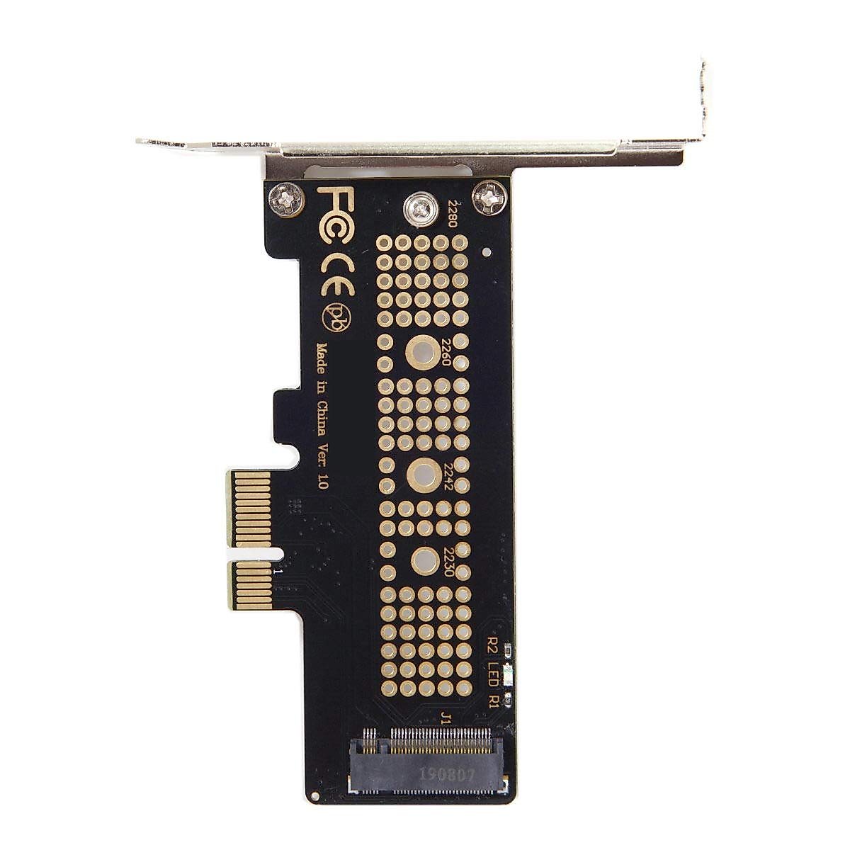 JSER NVME to PCI-E 4.0 Low Profile PCI-E 3.0 x1 Lane to M.2 NGFF M-Key SSD Nvme AHCI PCI Express Adapter Card