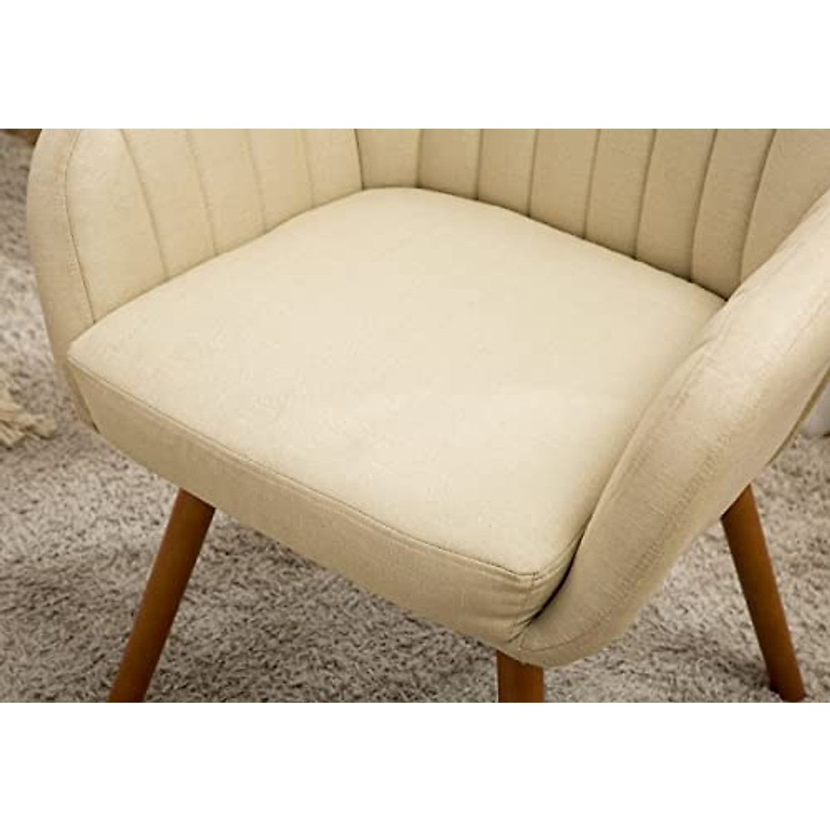 Roundhill Furniture Tuchico Contemporary Fabric Accent Chair, Arm Rest, Tan