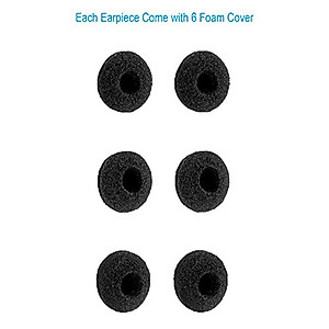 2 Pack Single Wire Earhook Earpiece for Motorola Vertex Radios VX-210 VX-231 VX-261 VX-264 VX-351 VX-354 VX-410 VX-424 VX-450 VX-451 VX-454 VX-459 EVX-261 EVX-531 EVX-534 EVX-539, G Shape Headset