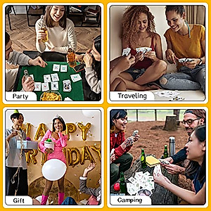 Sishynio Mahjong Cards Gift Set, Mah-Jongg Playing Cards with Dice & Chips, 2023 Handheld Cartoon Majiang Game, Classical Chinese Table Game, for Leisure Time Party Traveling Gifts (Pattern of Panda)