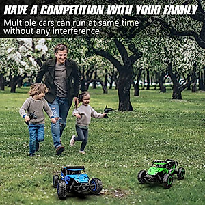RACENT Remote Control Car, 2.4Ghz High Speed 20KPH RC Cars for Boys, 1:16 Scale All Terrain Monster Truck Off Road RC Truck Electric Toys with Headlight and Rechargeable Batteries for Kids & Adults