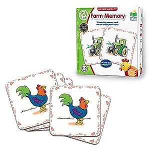 The Learning Journey My First Memory Game - Farm Memory - 20 Card Matching Memory Game - Educational Toddler Gifts for Boys & Girls Ages 2 and Up - Award Winning Learning Toy, Multi