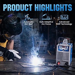 YESWELDER Stick Welder 165Amp,Digital Display 110/220V Dual Voltage IGBT Inverter ARC Welder Machine,Built-in Hot Start ARC force Portable MMA Welding Machine