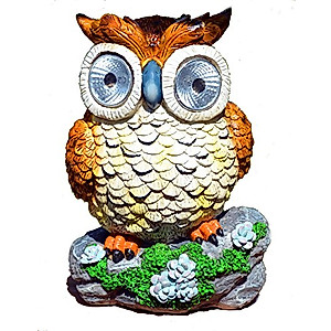 Solar Powered Owl Outdoor LED Garden Light