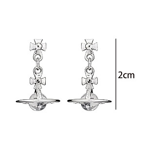 Silver Saturn Earrings for Women Saturn Planet Earrings for Women Saturn Planet Dangle Earrings for Women Punk Space Earrings Hypoallergenic Earrings Aesthetic Earrings Jewelry Gifts for Women