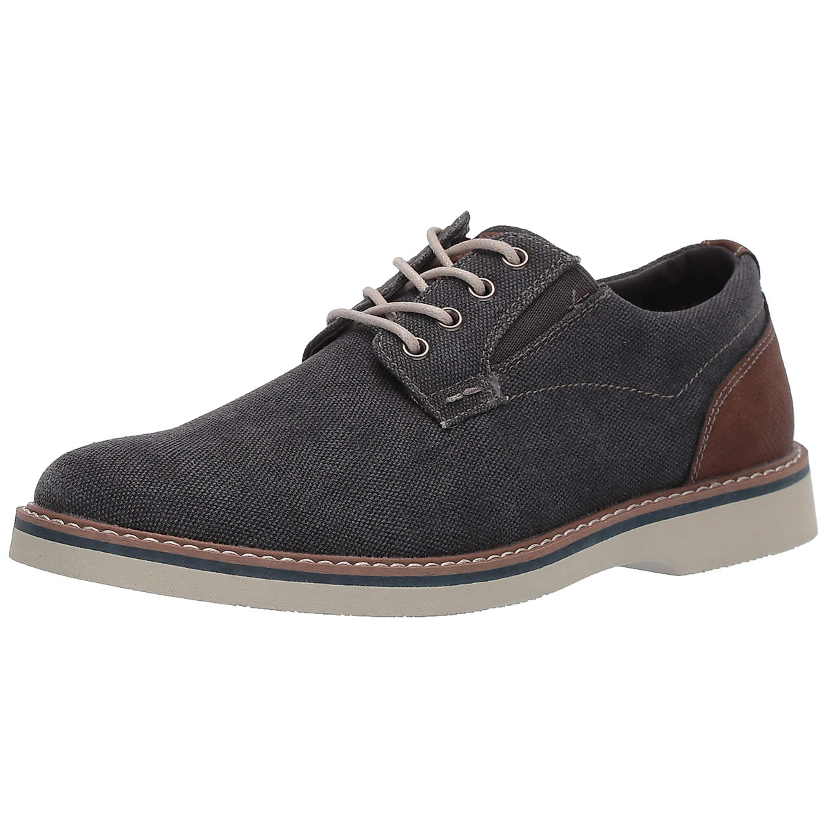 Nunn Bush Men's Barklay Canvas Plain Toe Oxford Lace Up, Gunmetal,11 W US