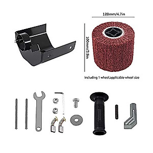 Handheld 1400W Metal Burnishing Machine,Electric Sander Polisher for Wood Stainless Steel Polishing with One Wheel,8 Variable Speed,Lock Switch,Auxiliary Handle(UL Certified)