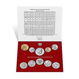2020 P, D U.S. Mint Uncirculated 20 Coin Mint Set with CoA Uncirculated