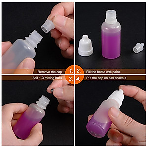 uxcell 300pcs 5.5mm 304 Stainless Steel Balls with 30pcs 15ml PE Bottles for Model Paint