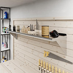 AmGood 14" X 60" Stainless Steel Wall Shelf | Metal Shelving | Garage, Laundry, Storage, Utility Room | Restaurant, Kitchen | Food Prep | NSF Certified