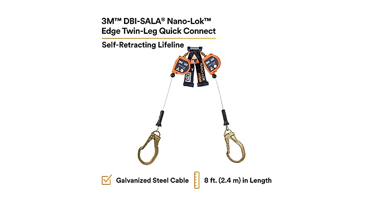 3M Nano-Lok Edge Fall Protection Self-Retracting Lifeline | Compact ...