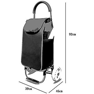 Shopping Trolley on Wheels Multi Function Shopping Cart Lightweight Large Capacity Foldable Aluminum Alloy Car 2 Wheels Luggage Cart Storage Hand Trucks,Colored Dots ,