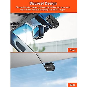 Vantrue S1 4K Dual Dash Cam, Front and Rear 1080P GPS Dash Camera for Trucks with 24 Hours Parking Mode, Enhanced Night Vision, Motion Detection, Super Capacitor, Single Front 60fps, Support 256GB Max