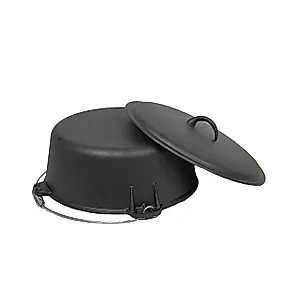 Cuisiland Seasoned 12 Quart 14 inch Cast Iron Dutch Oven Dome Lid