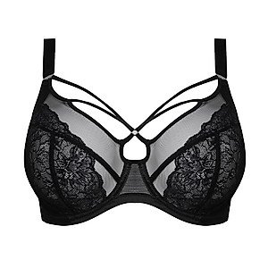 Elomi Women's Brianna Strappy Underwire Plunge Bra Black
