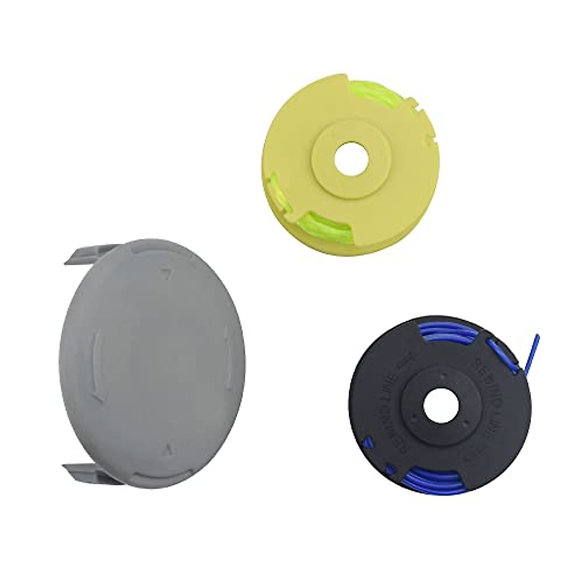 ACFHRL2 AC052N1 2-in-1 Fixed Line and Bladed Head kit Compatible with RYOBI Auto Feed String Trimmers - with String Trimmer Replacement Spool Line & Spool Cap & Serrated Blade - Complete Equipment