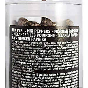 Terramezzo Tall Acrylic Premium Grinder - Mixed Peppercorns 5.3oz - Refillable