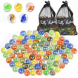 SallyFashion 240 PCS Marbles Bulk Assorted Colors Glass Marbles, Cat Eyes Round Marbles Toy for Kids Marble Games, DIY and Home Decoration