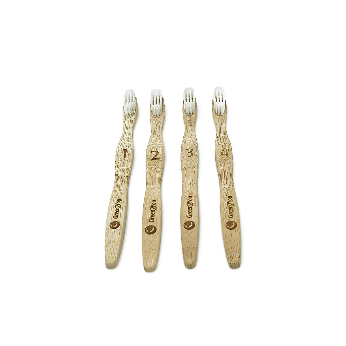 Green2You - Set of 4 Bamboo Toothbrushes