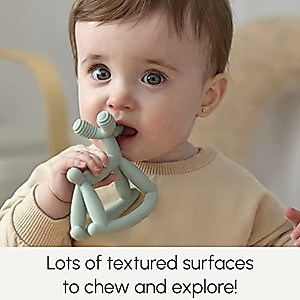 Smooch Rocking Teething Toys for Babies 0-6 Months, 12, 18 - Easy to Hold Silicone Baby Teether, Soft Infant Teething Toys Provides Baby Teething Relief & Soothes Sore Gums (Mint)