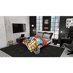 Franco The Super Mario Bros. Movie Kids Bedding Super Soft Microfiber Reversible Comforter, Twin/Full Size 72" x 86", (100% Official Licensed Product)
