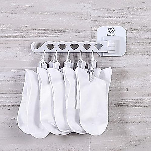 Rotatable Cloth Hanger with 10 Clips, Wall Mount Foldable Clothes Drying Laundry Rack Bra Socks Drying Rack Hooks Bathroom Organizer(Pink)