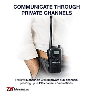 Dakota Alert MURS Radio - M538-HT MURS Wireless VHF Transceiver - Handheld 2-Way Radio License Free - Multi-Use Radio Service, MURS Walkie Talkie