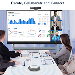 LINGHUFOX 75" Smart Board 4K Touchscreen Interactive Whiteboard for Classroom and Office, Robust App Ecosystem for Collaboration (Included Movable Stand, Conference Camera and Conference Speakerphone)